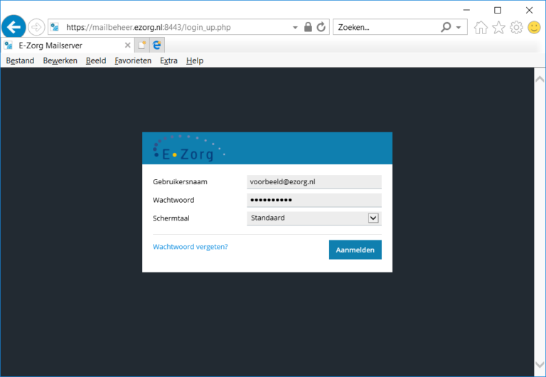 Het wachtwoord van uw mailadres wijzigen – E-Zorg Kennisbank